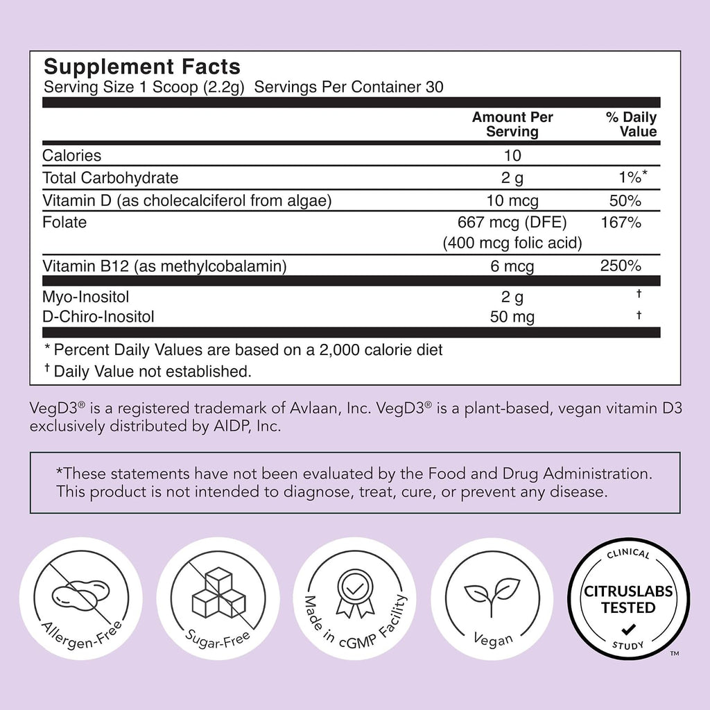 Vegan-friendly vitamin B complex powder