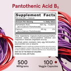 Vegan-friendly vitamin B5 capsules