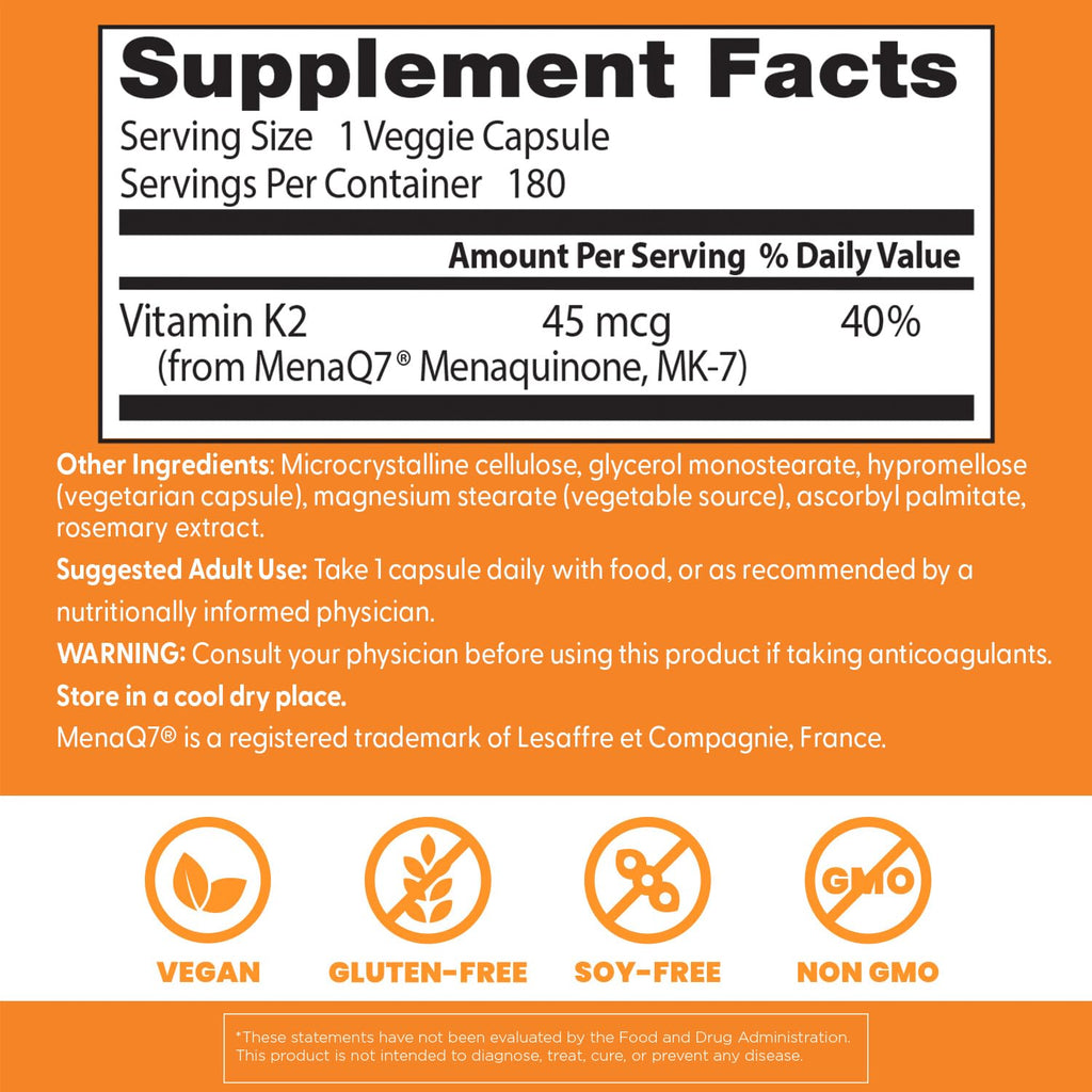 vegan-friendly vitamin K2 MK7 supplement