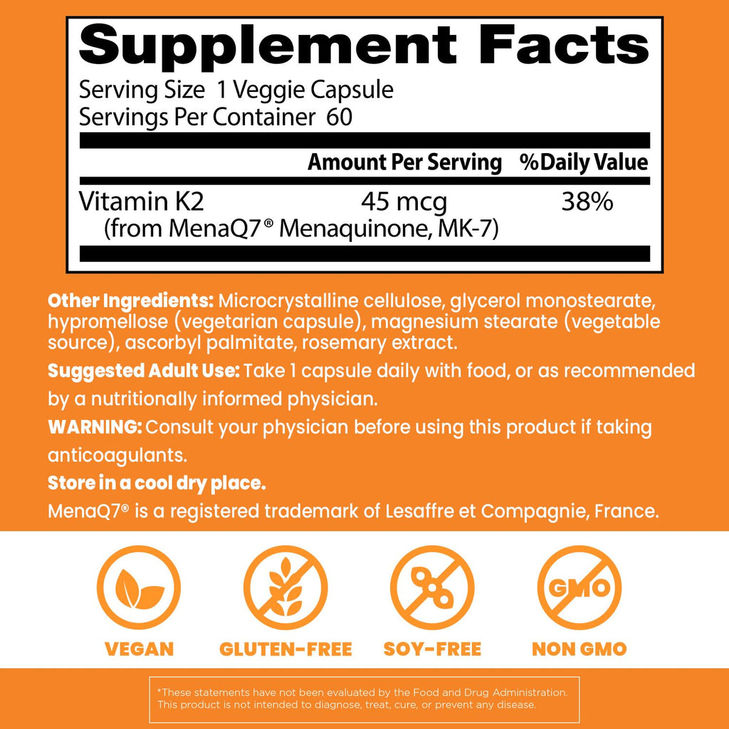 vegan-friendly vitamin K2 MK7