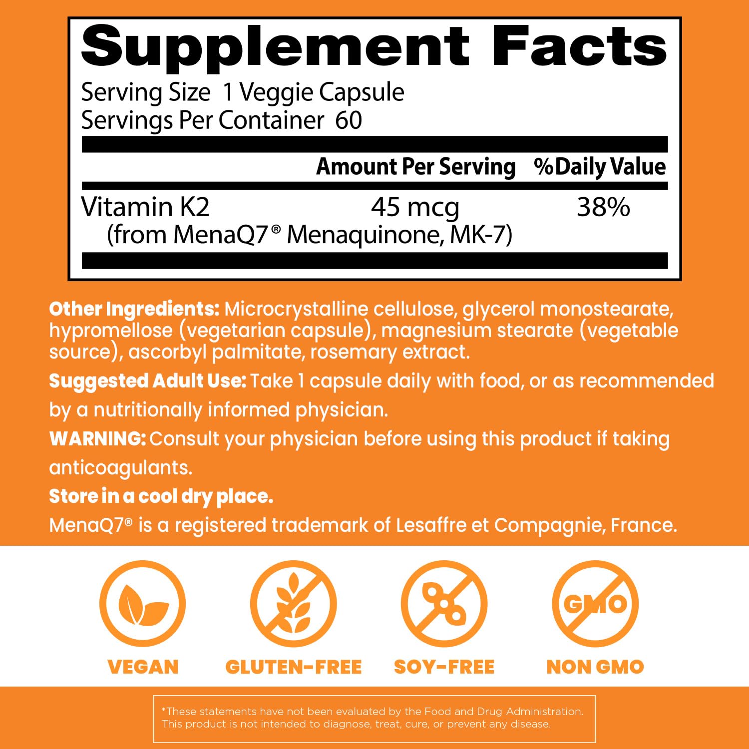 vegan-friendly vitamin K2 MK7
