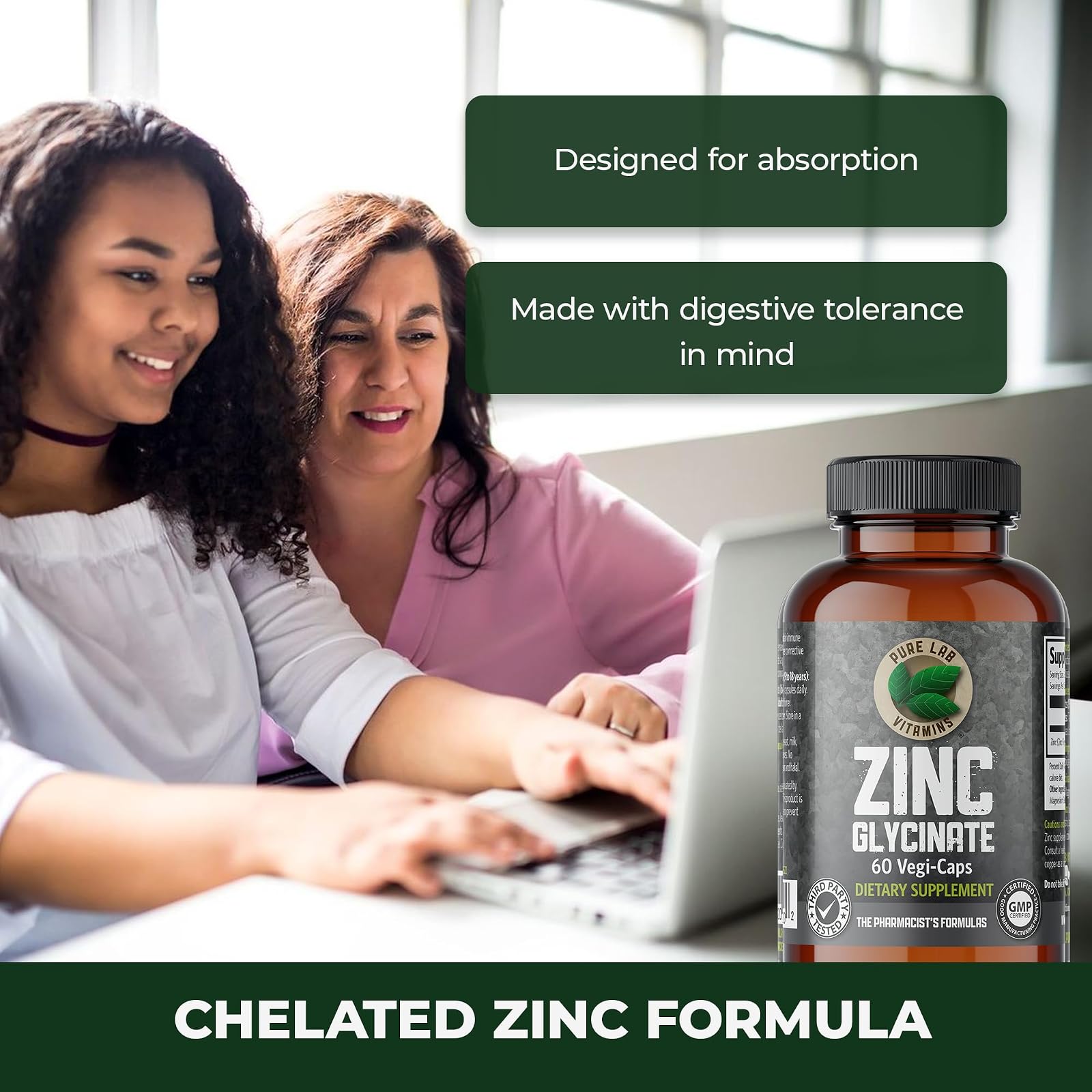 Vegan-friendly Zinc Glycinate formula