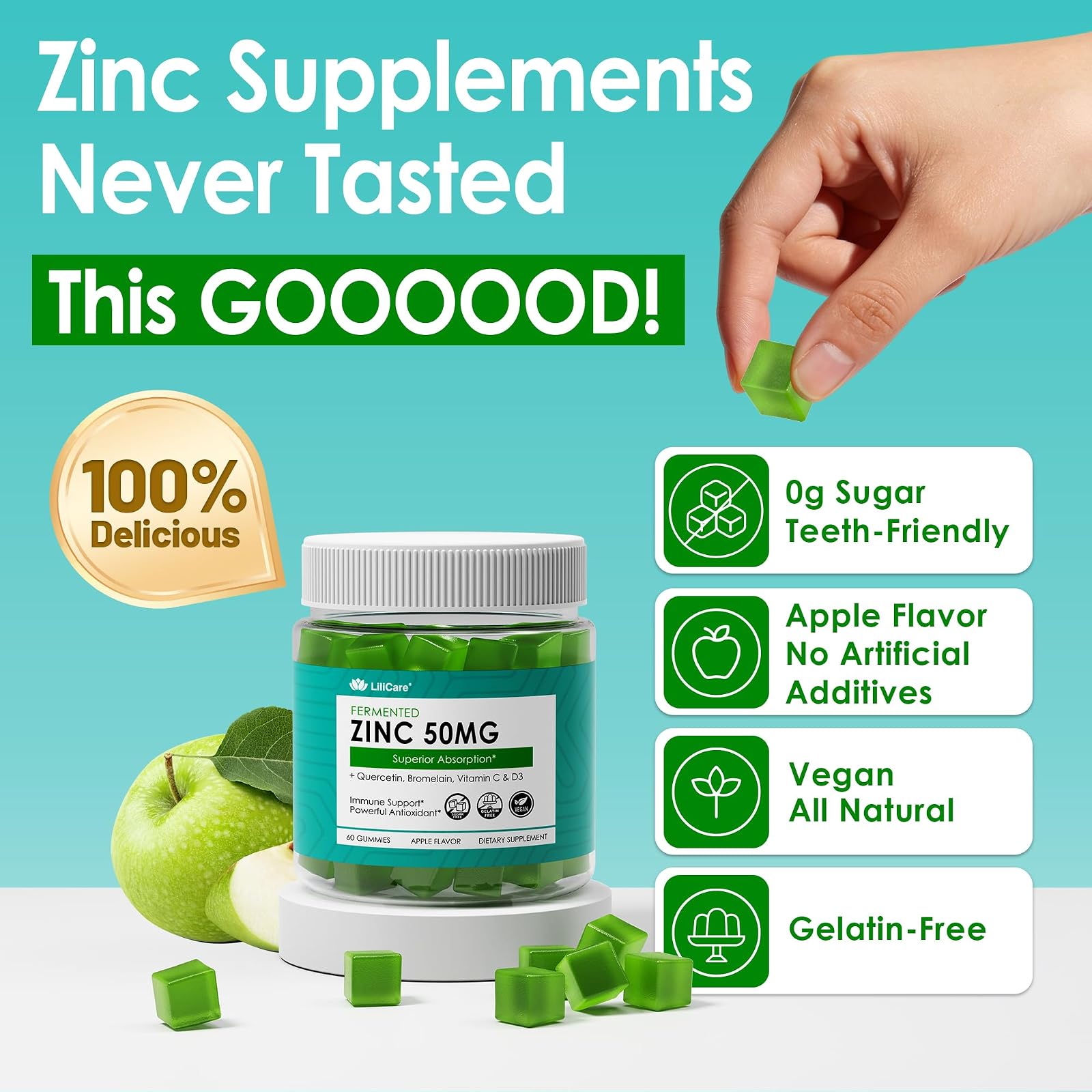 vegan-friendly zinc gummies