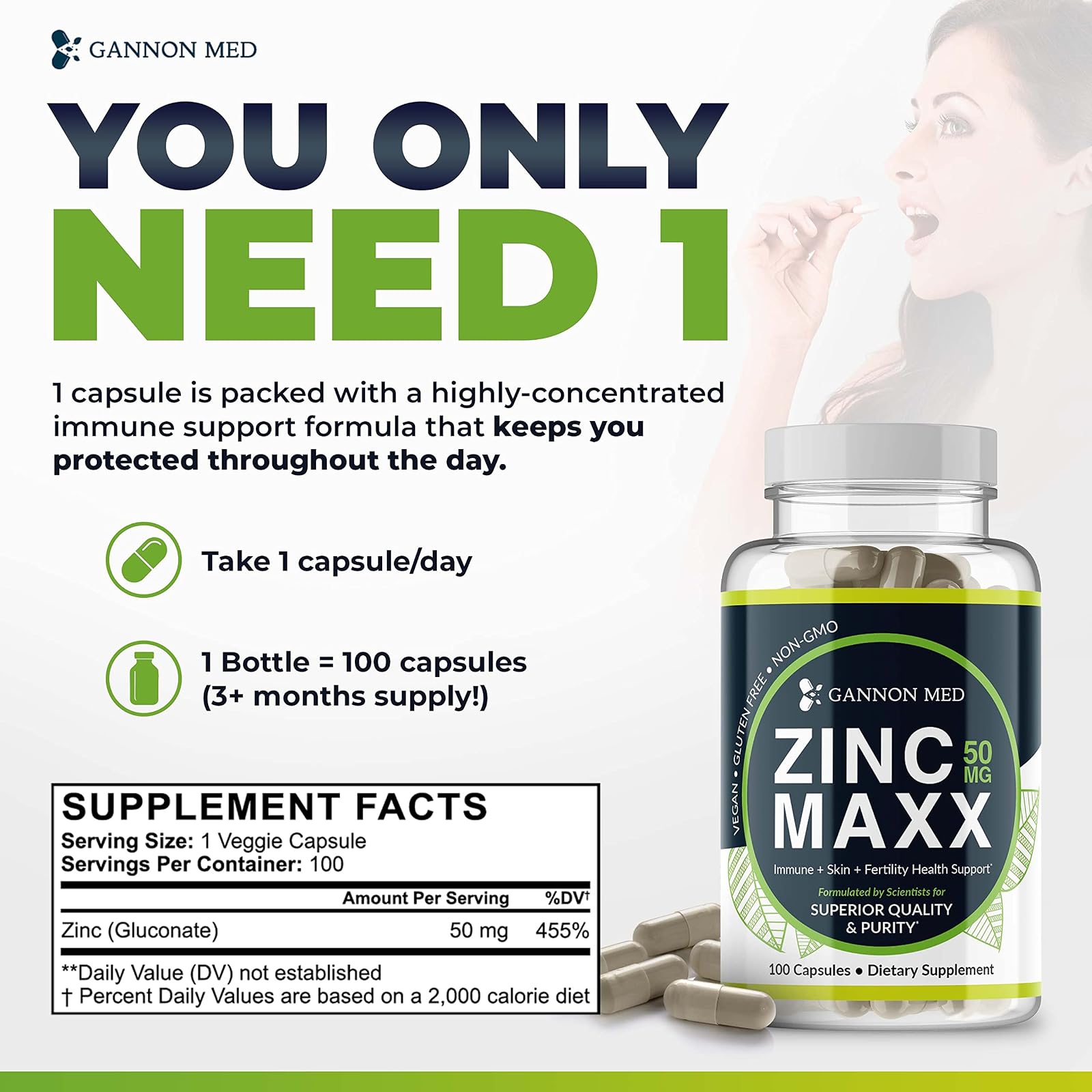 Vegan-friendly zinc supplement