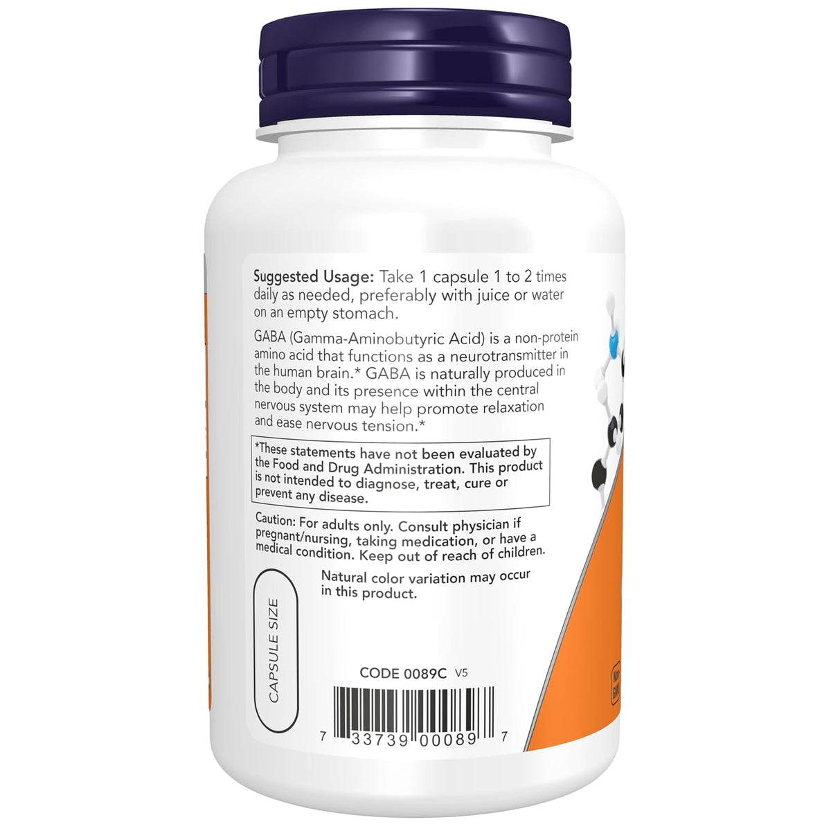vegan GABA capsules for stress relief