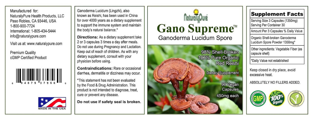 Vegan Ganoderma Lucidum supplements