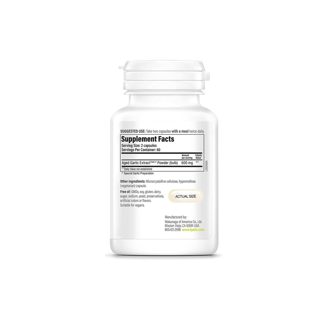 Vegan garlic supplement for cardiovascular support