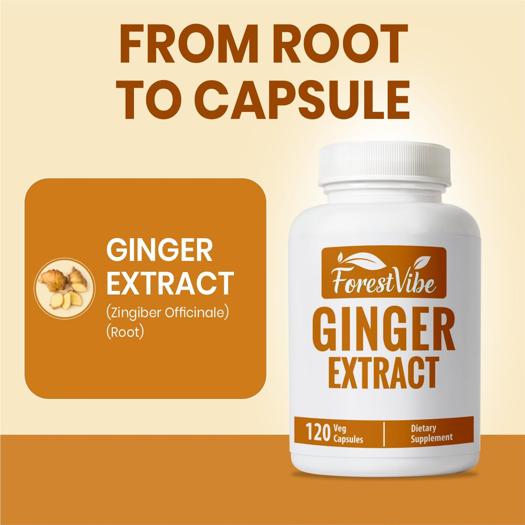 Vegan ginger capsules for wellness