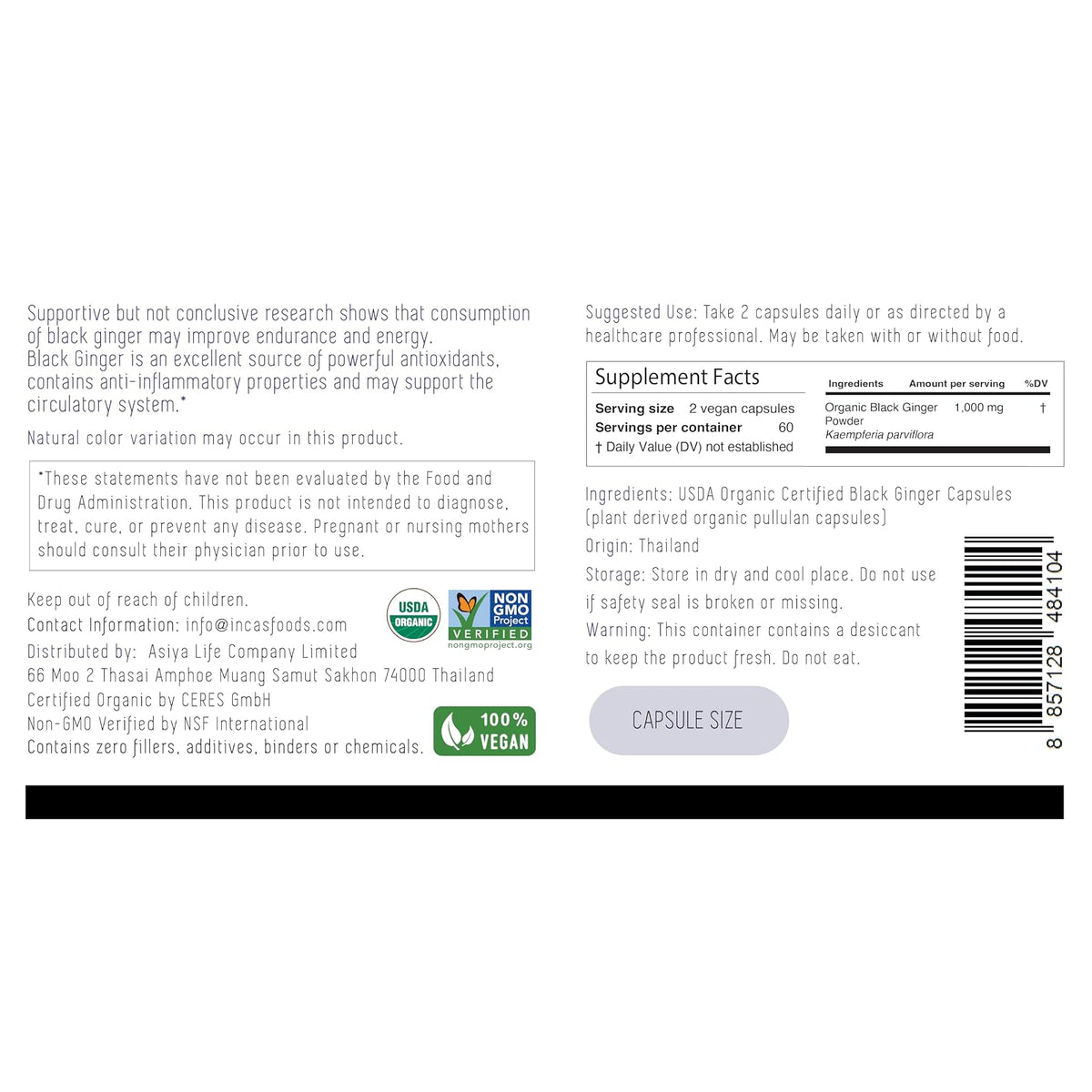 vegan ginger tea supplement