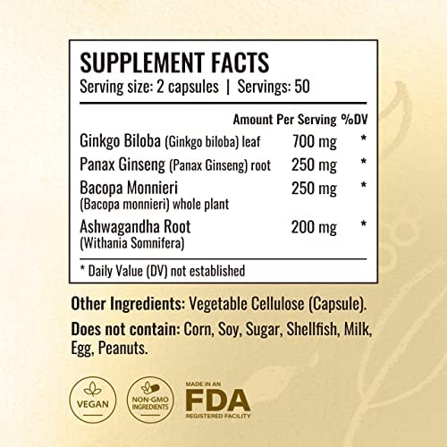 vegan ginkgo biloba capsules for wellness