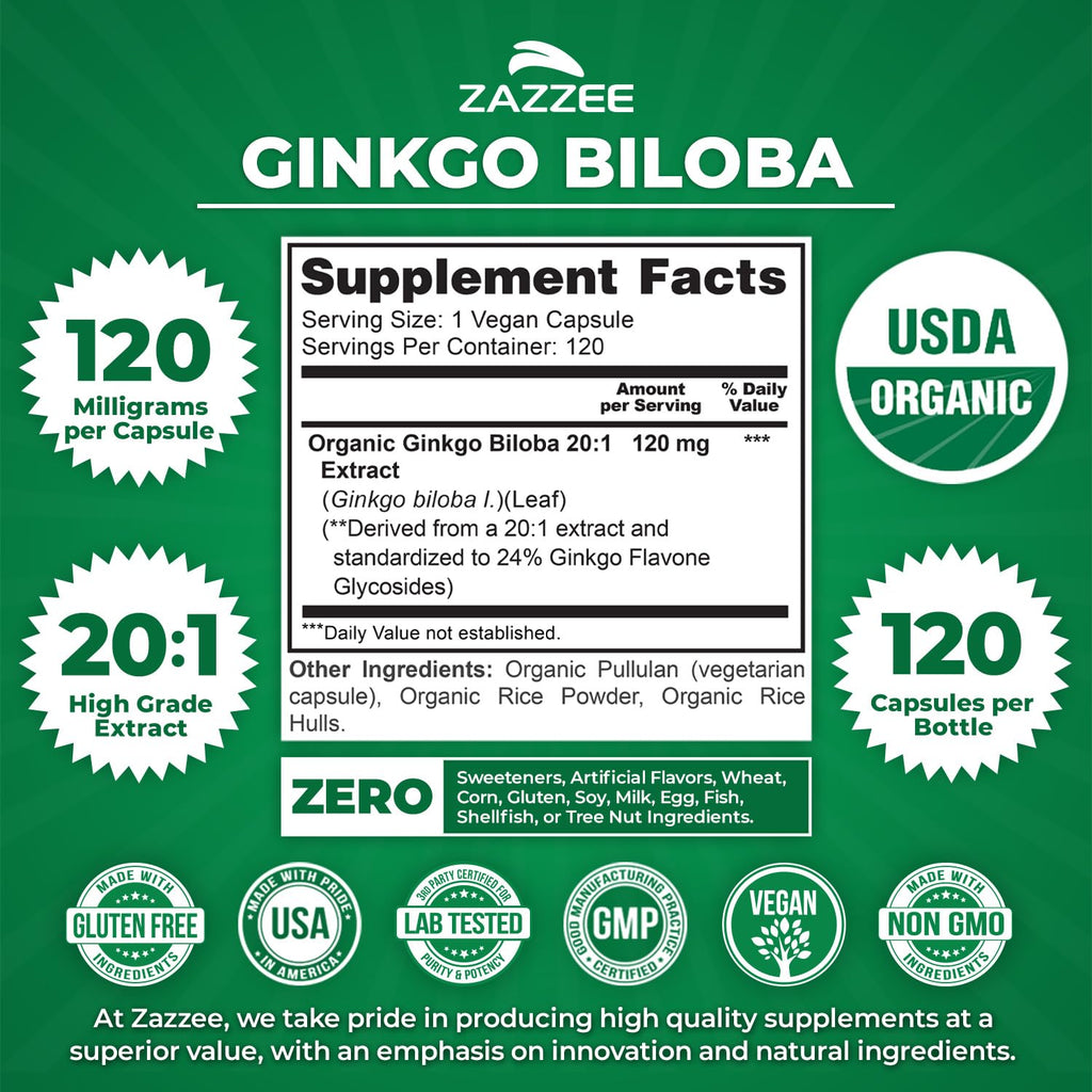 vegan Ginkgo Biloba supplement benefits