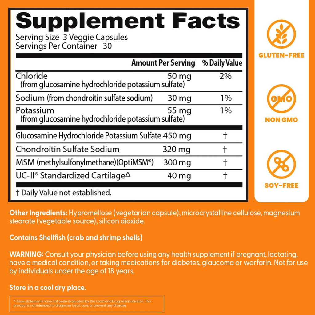 vegan glucosamine chondroitin capsules