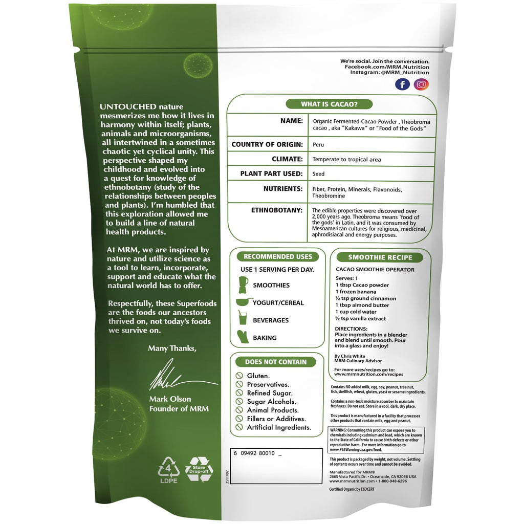 vegan gluten free cacao powder
