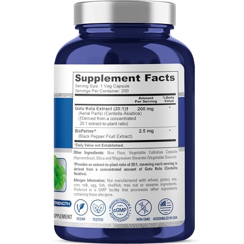 vegan gotu kola capsules for health