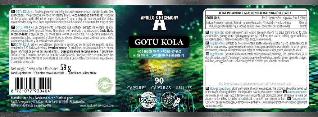 vegan gotu kola capsules for wellness