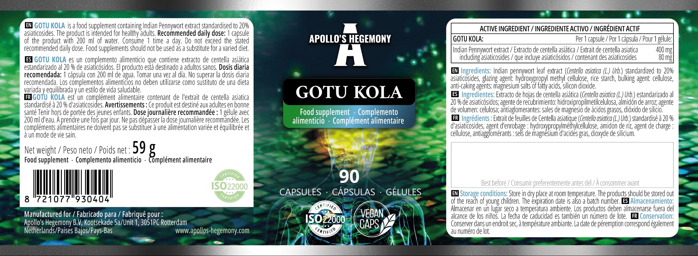 vegan gotu kola capsules for wellness
