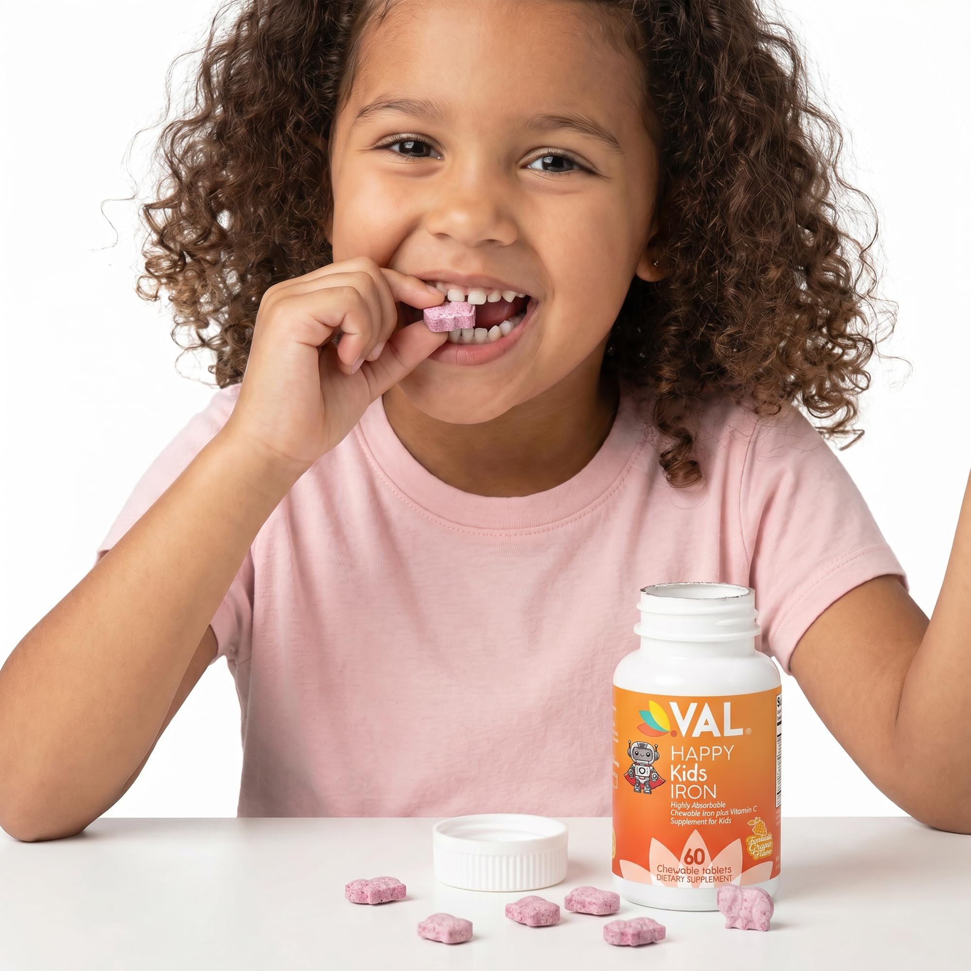 vegan grape-flavoured iron tablets