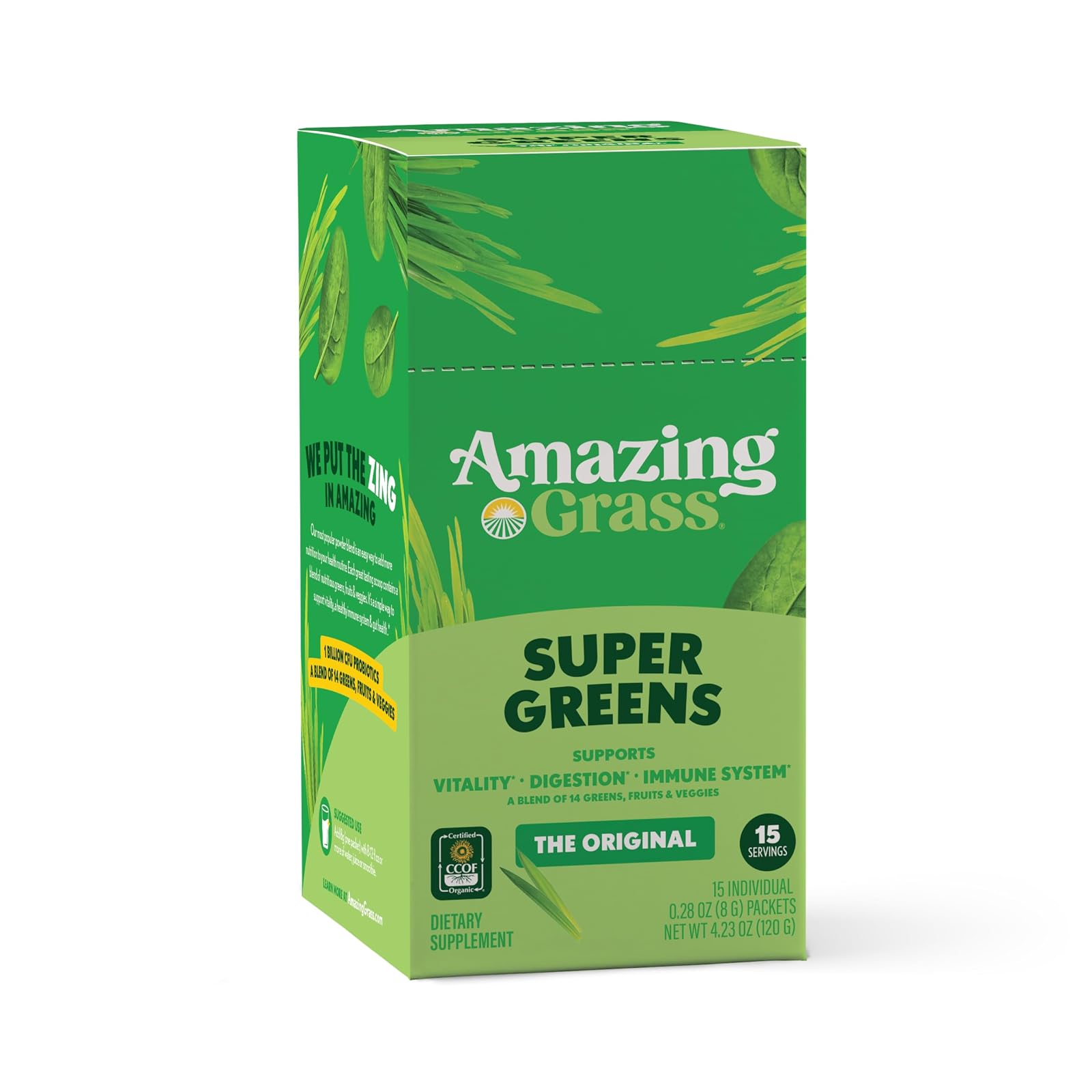 Vegan greens powders with essential nutrients