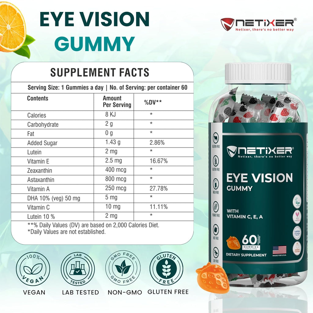 Vegan gummies with lutein benefits