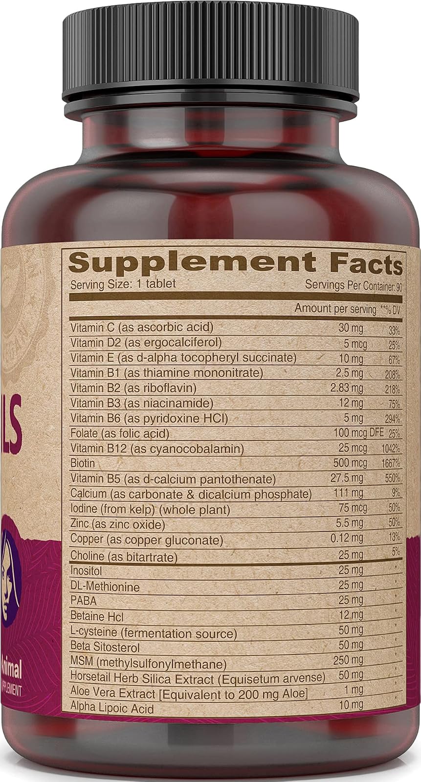 vegan hair skin and nails support