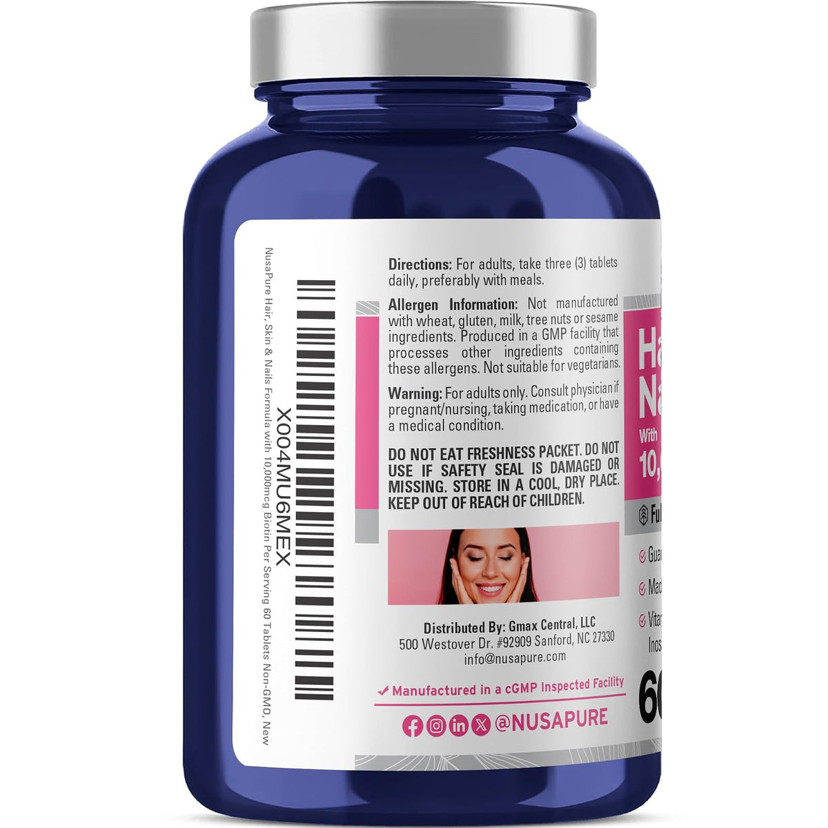 Vegan hair skin nails supplement