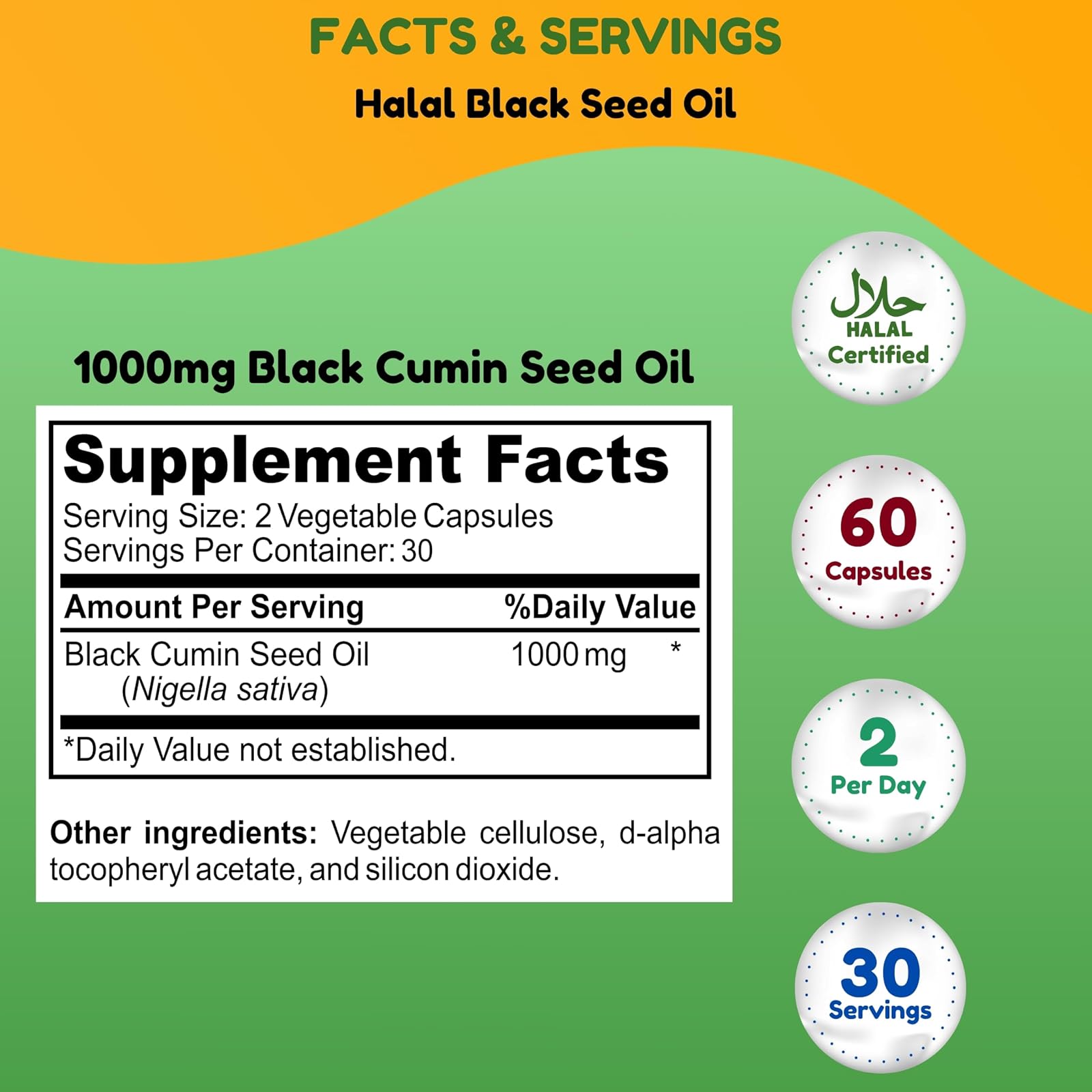 Vegan Halal black seed supplement