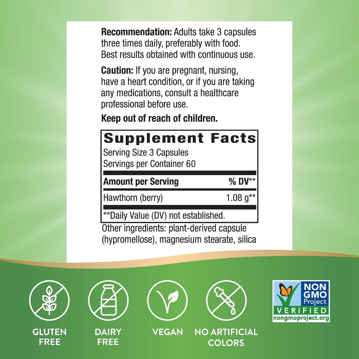 vegan hawthorn berry supplement