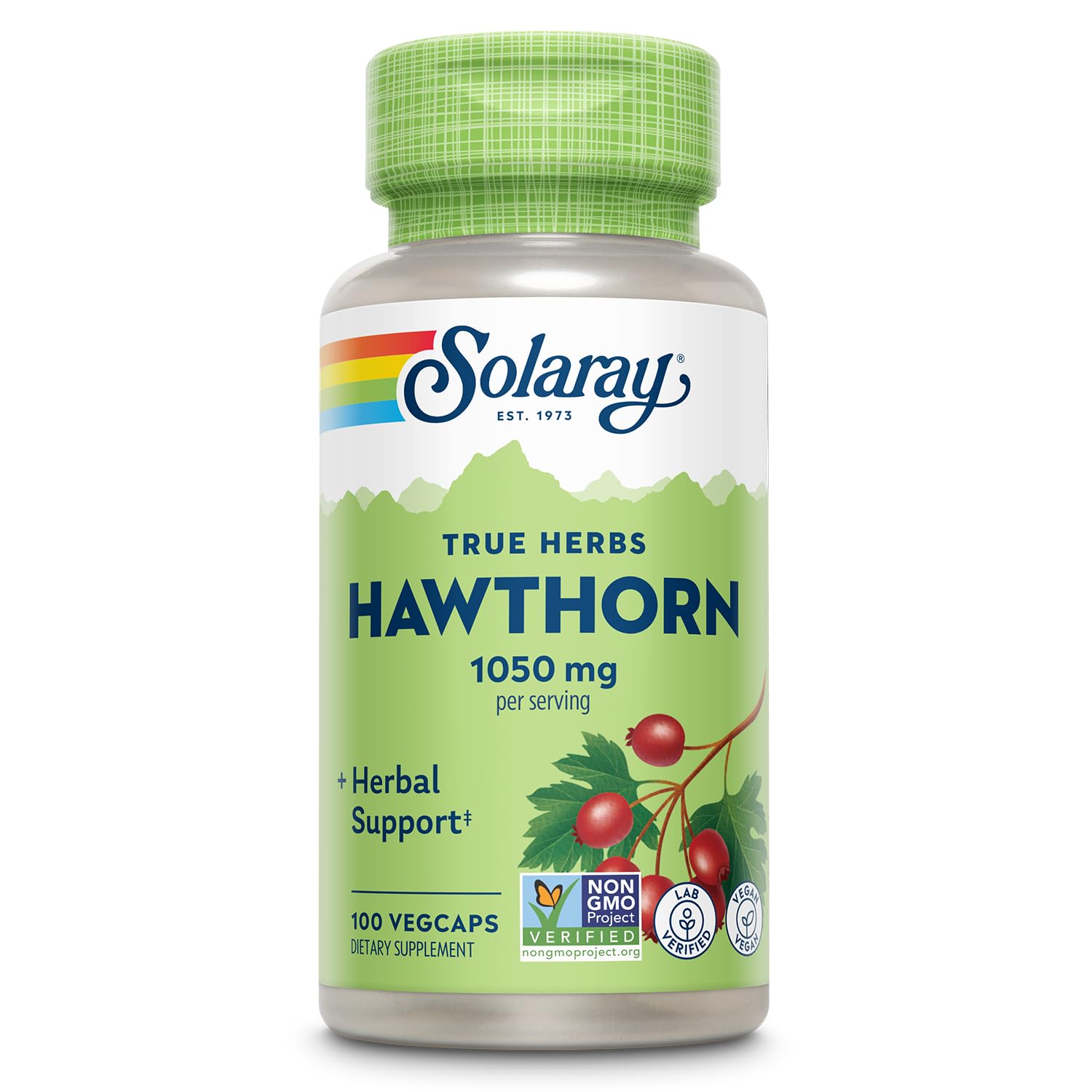 Vegan hawthorn supplement for heart health