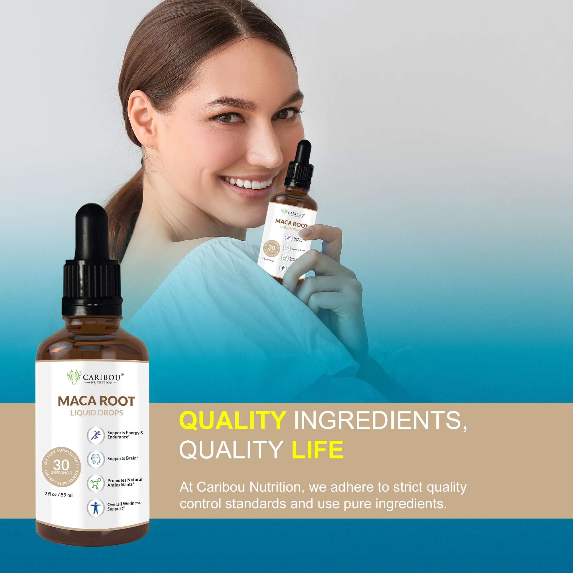 Vegan health supplements with maca root