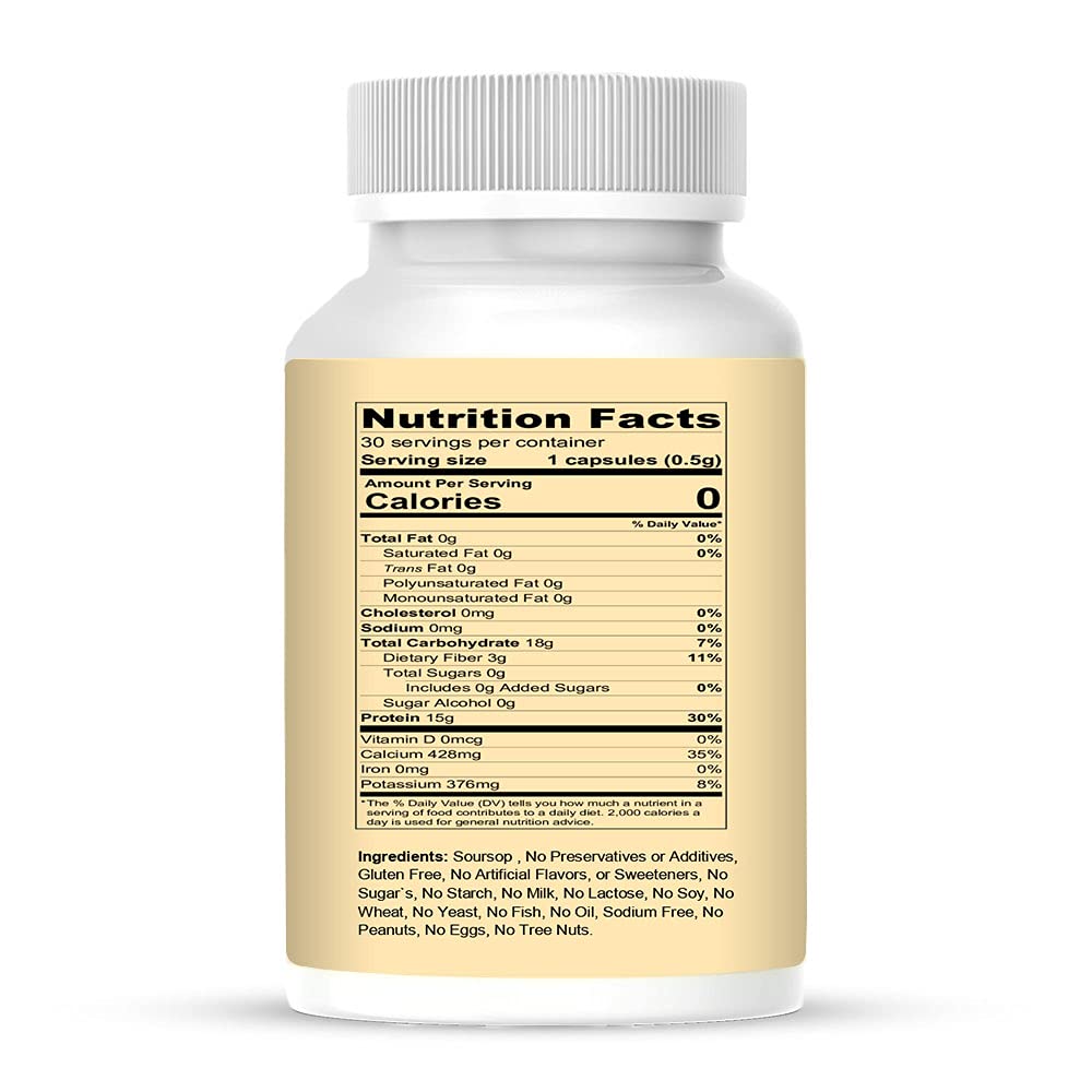 Vegan health supplements with Soursop extract