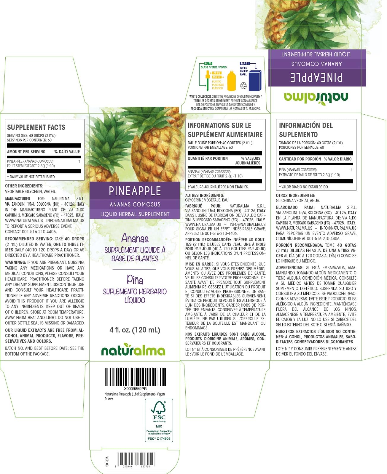 Vegan herbal drops for health