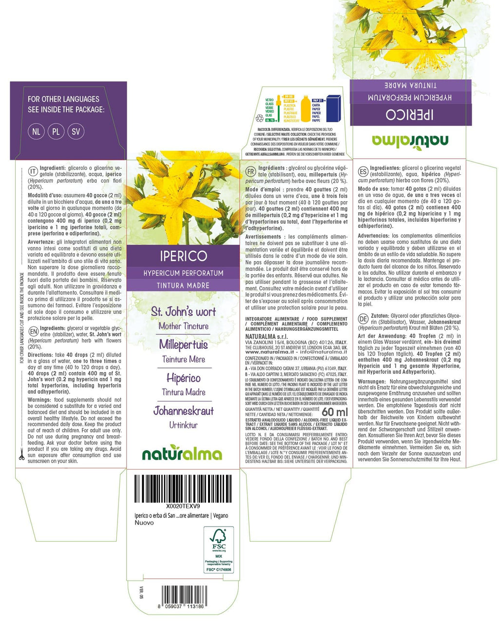 vegan herbal st. john's wort supplement