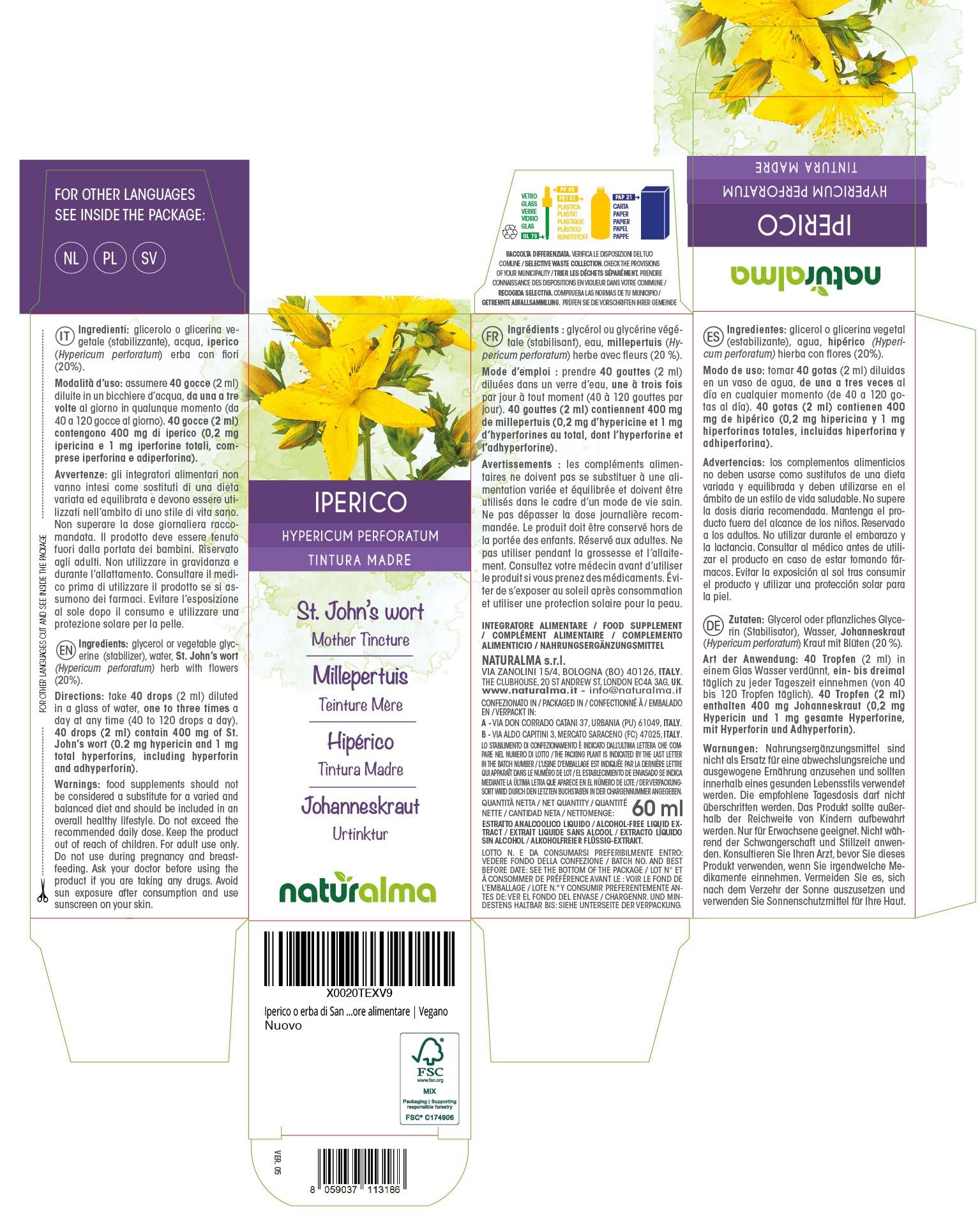 vegan herbal st. john's wort supplement