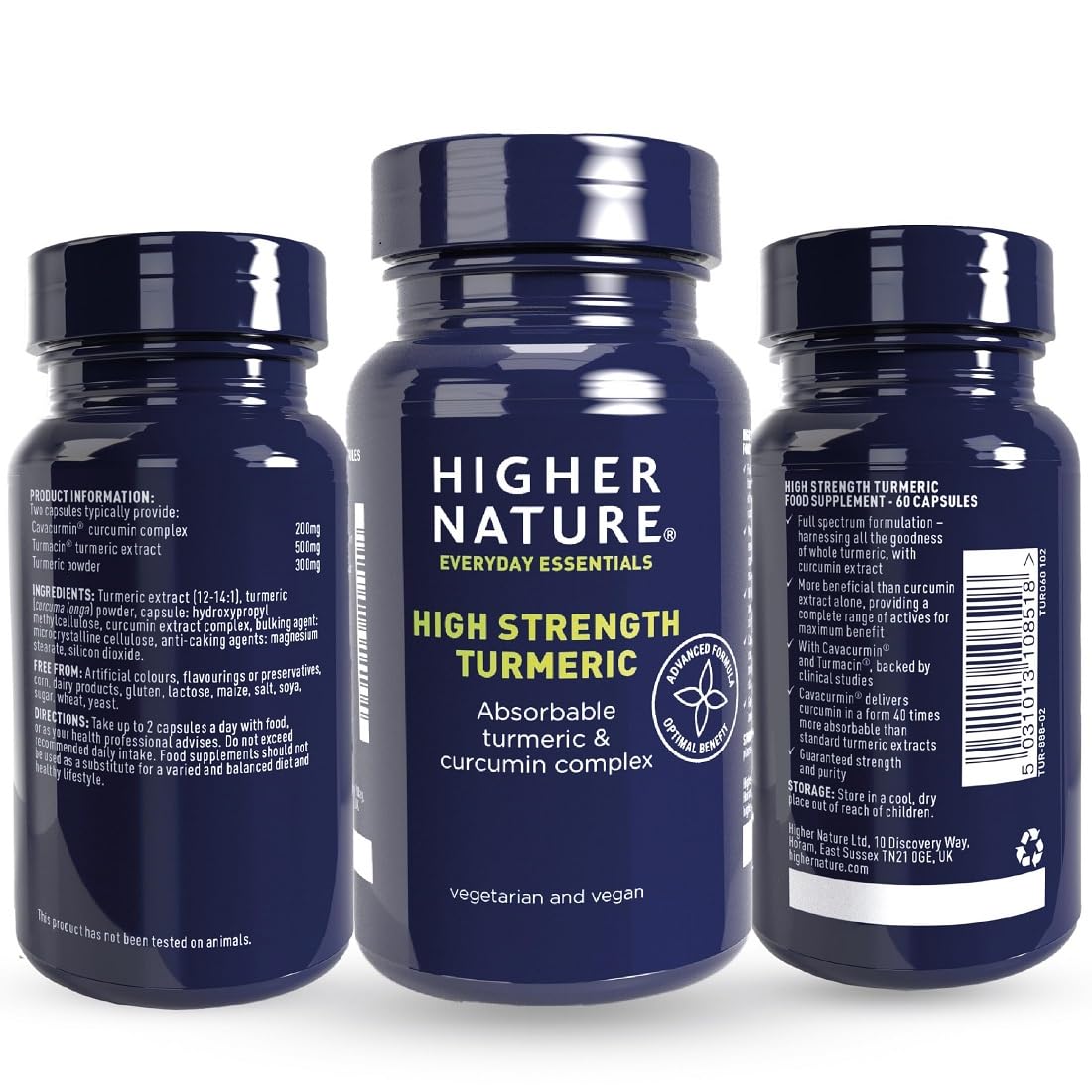 vegan herbal turmeric capsules