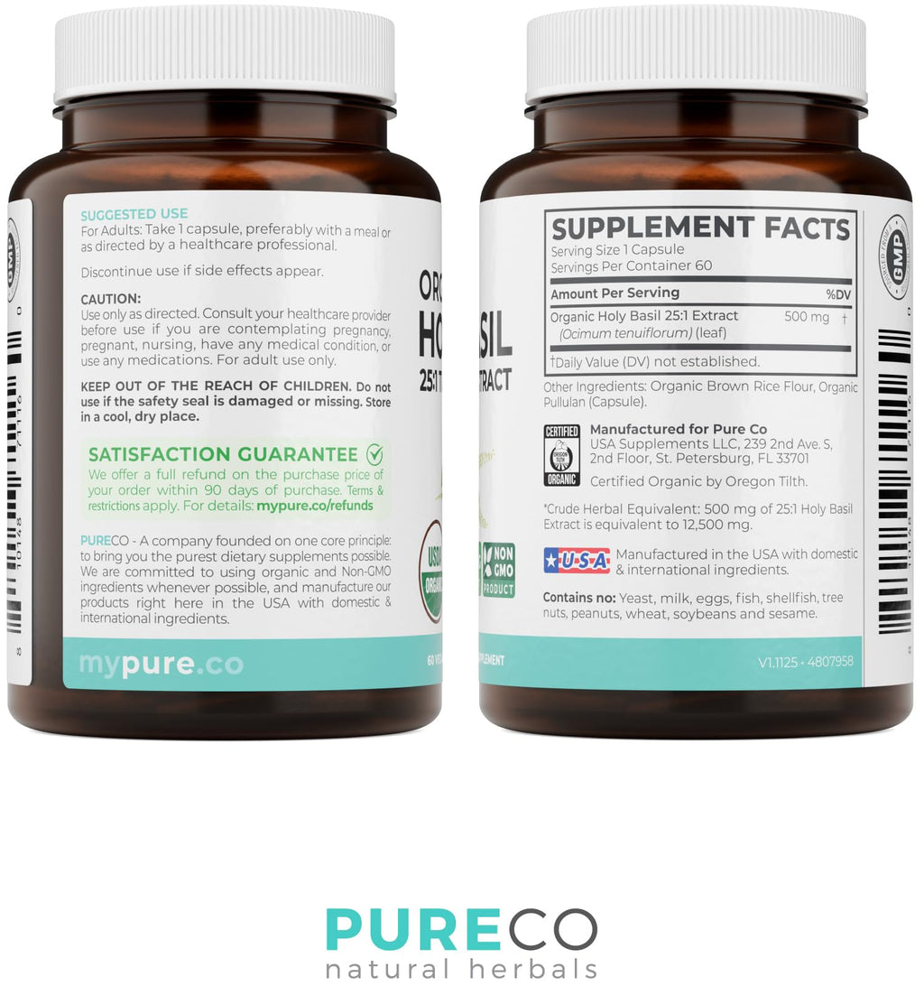 vegan holy basil capsules 60 count