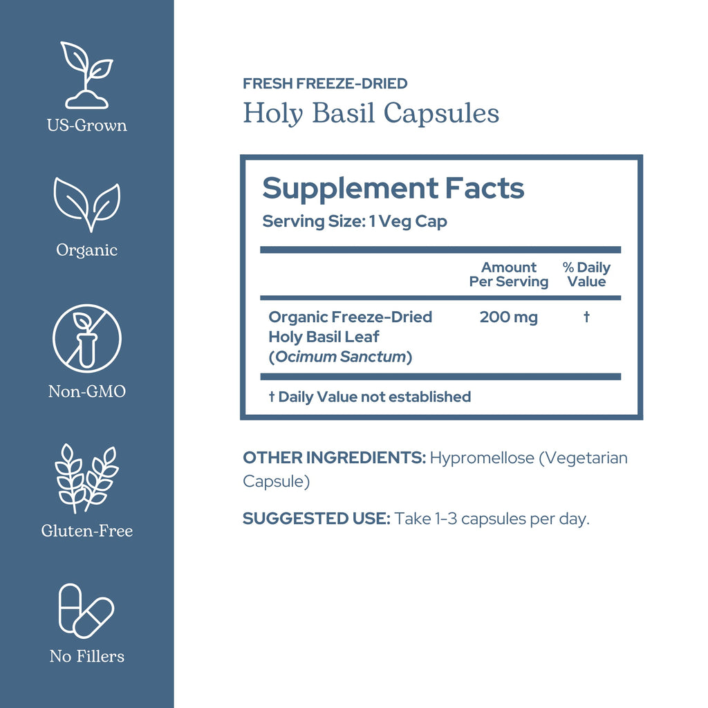 vegan holy basil supplement for stress relief