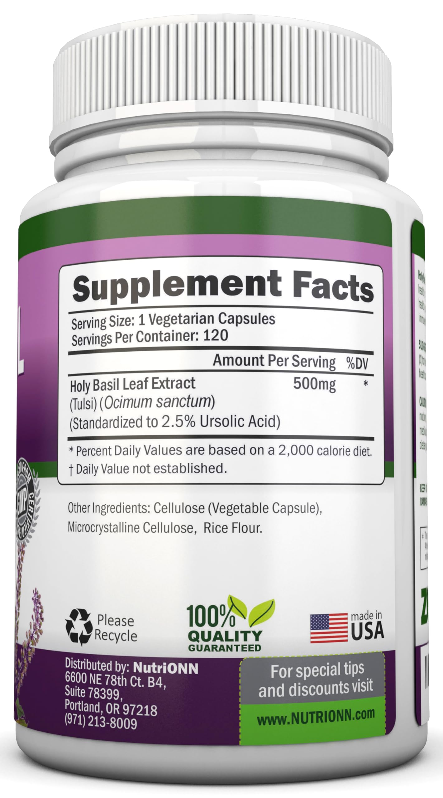 vegan holy basil supplement for wellness