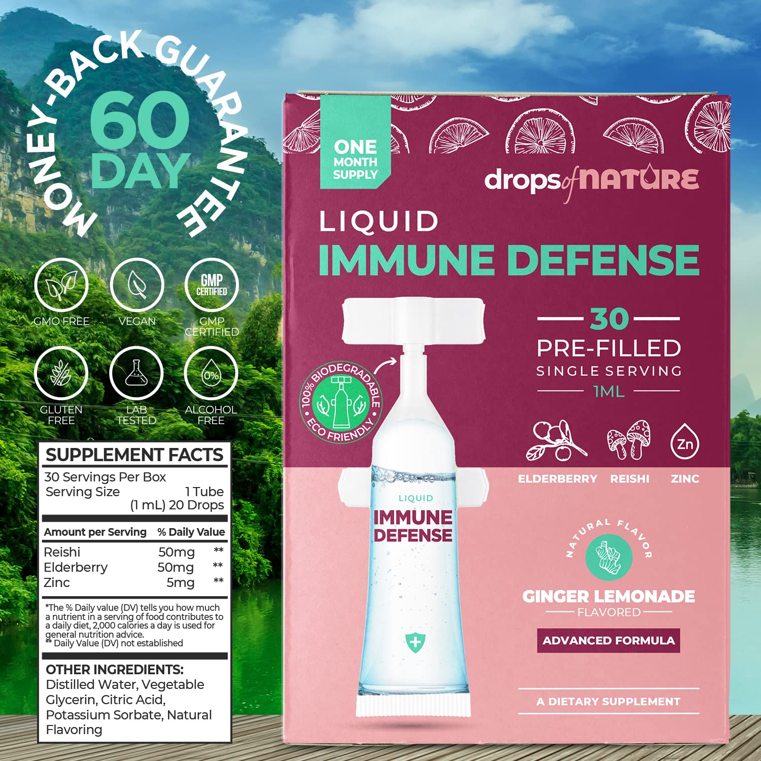Vegan immune boosting mushroom drops