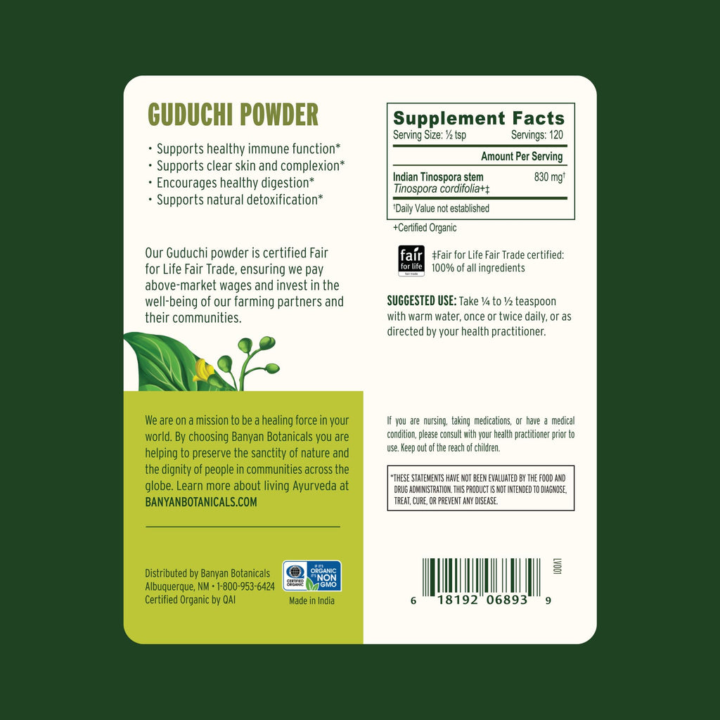 vegan immune health giloy powder