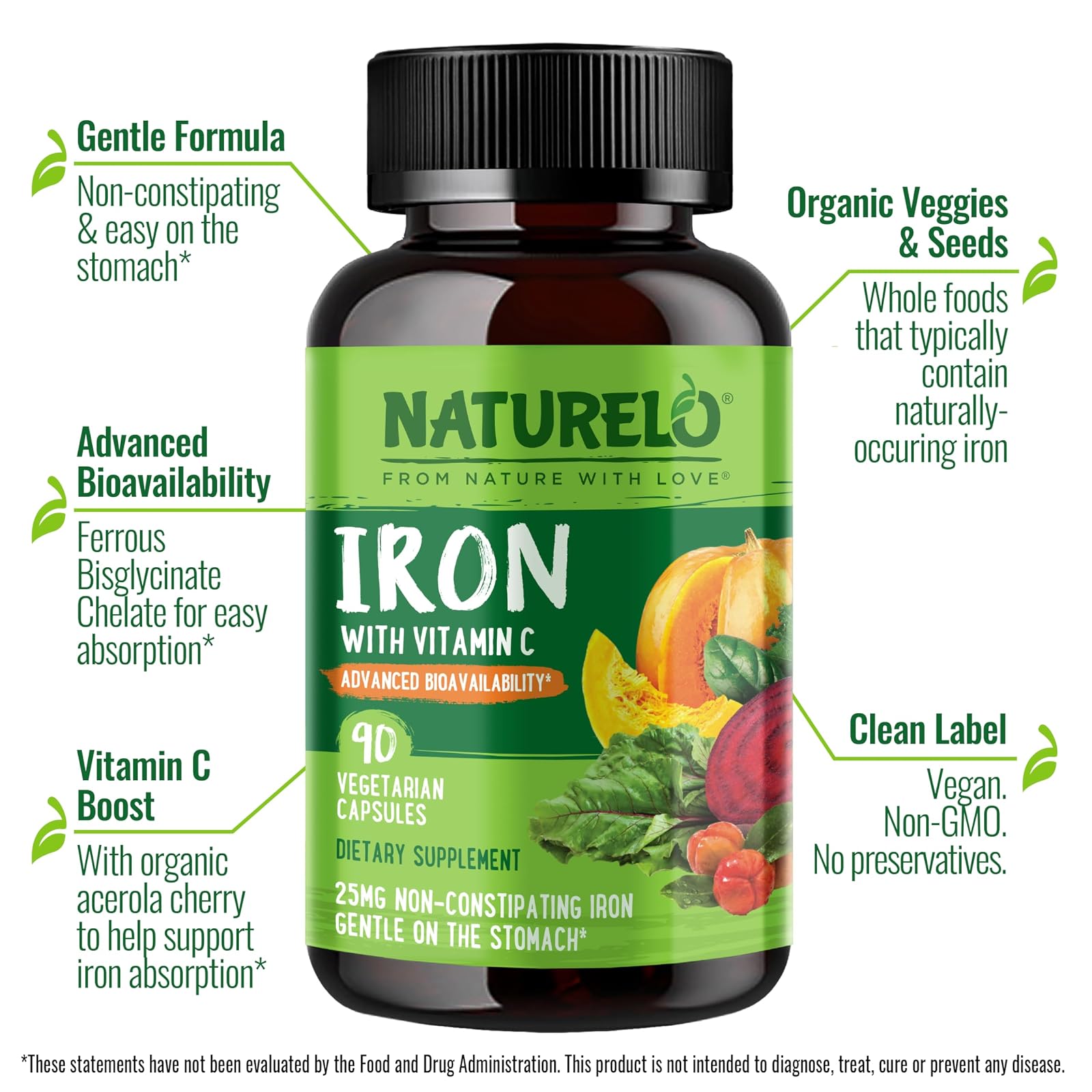 vegan iron bisglycinate capsules