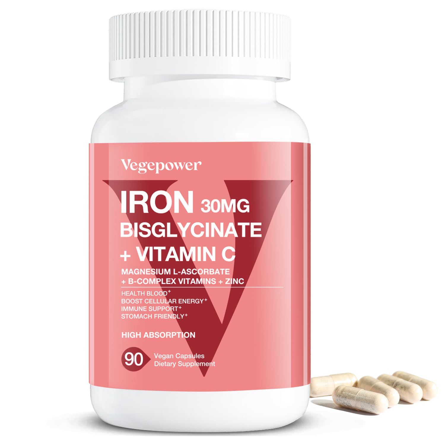 vegan iron capsules for energy