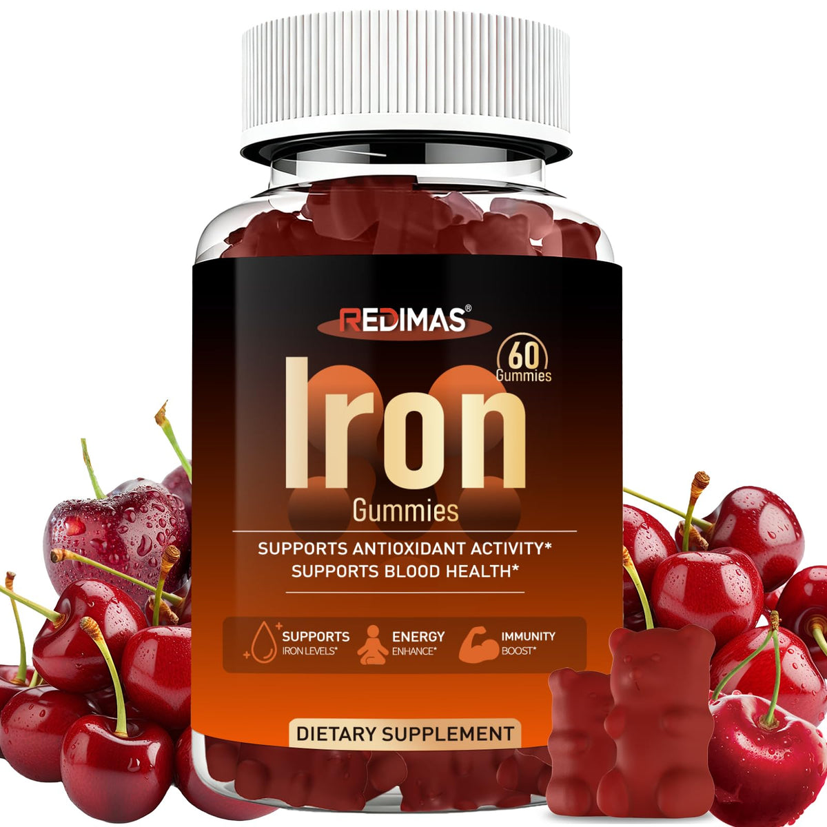 Vegan iron gummies for energy