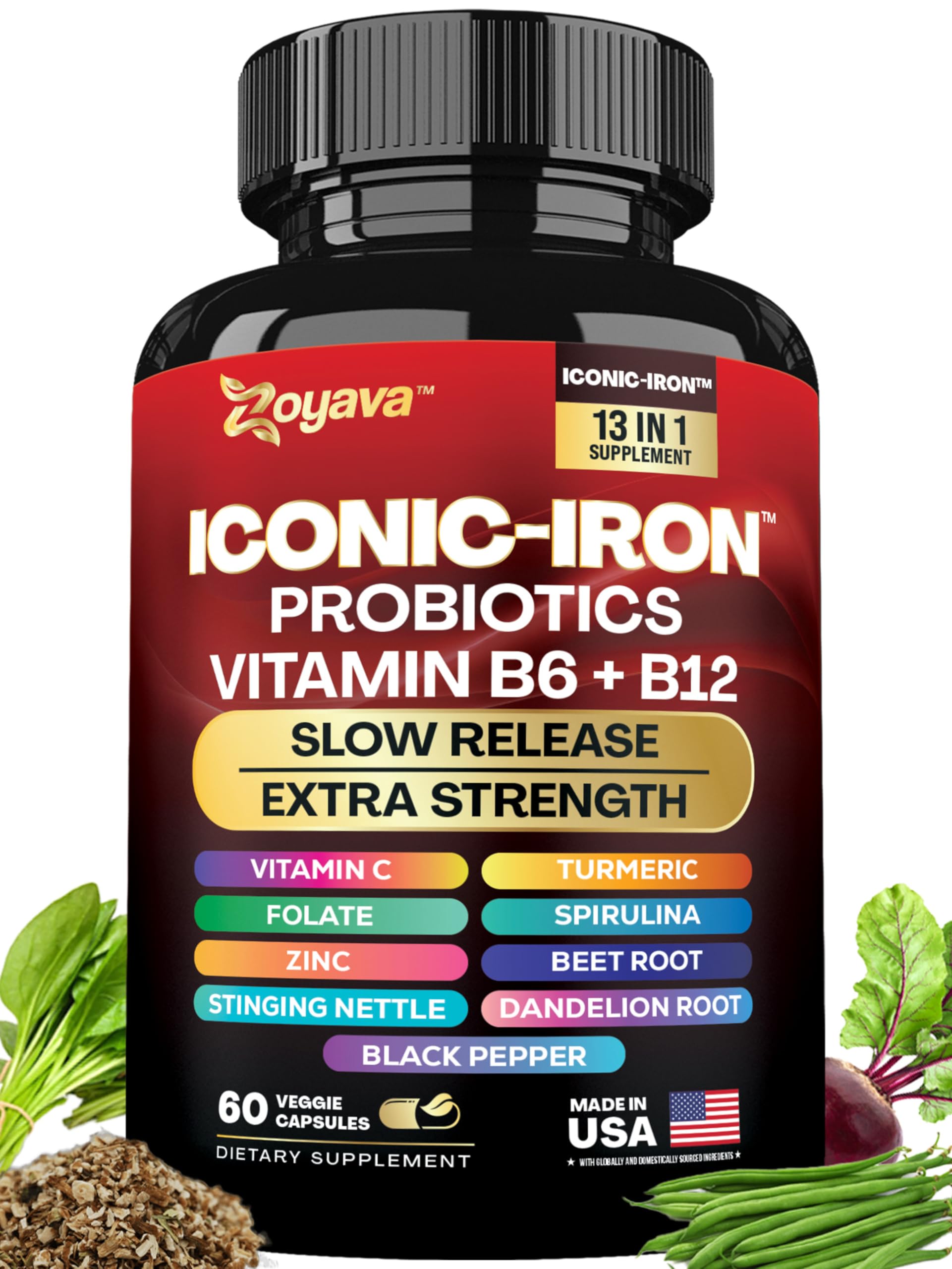 vegan iron supplement capsules