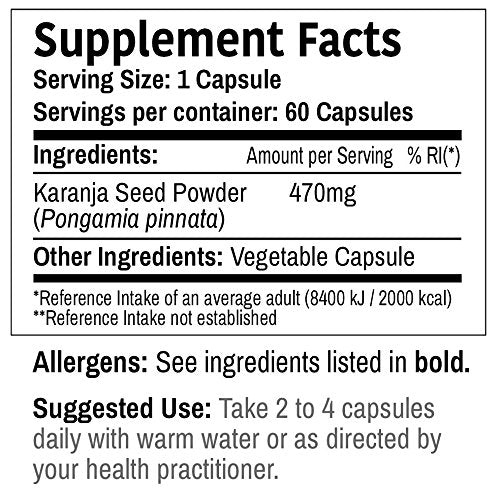 vegan Karanja capsules for vitality