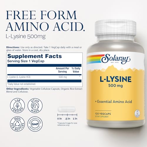 vegan l-lysine capsules for cold sores