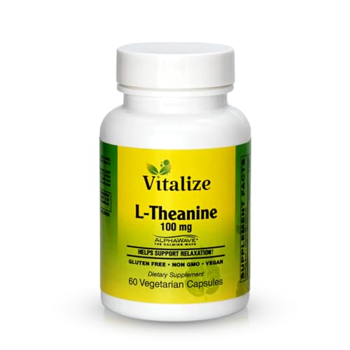 Vegan L-Theanine dietary supplement capsules