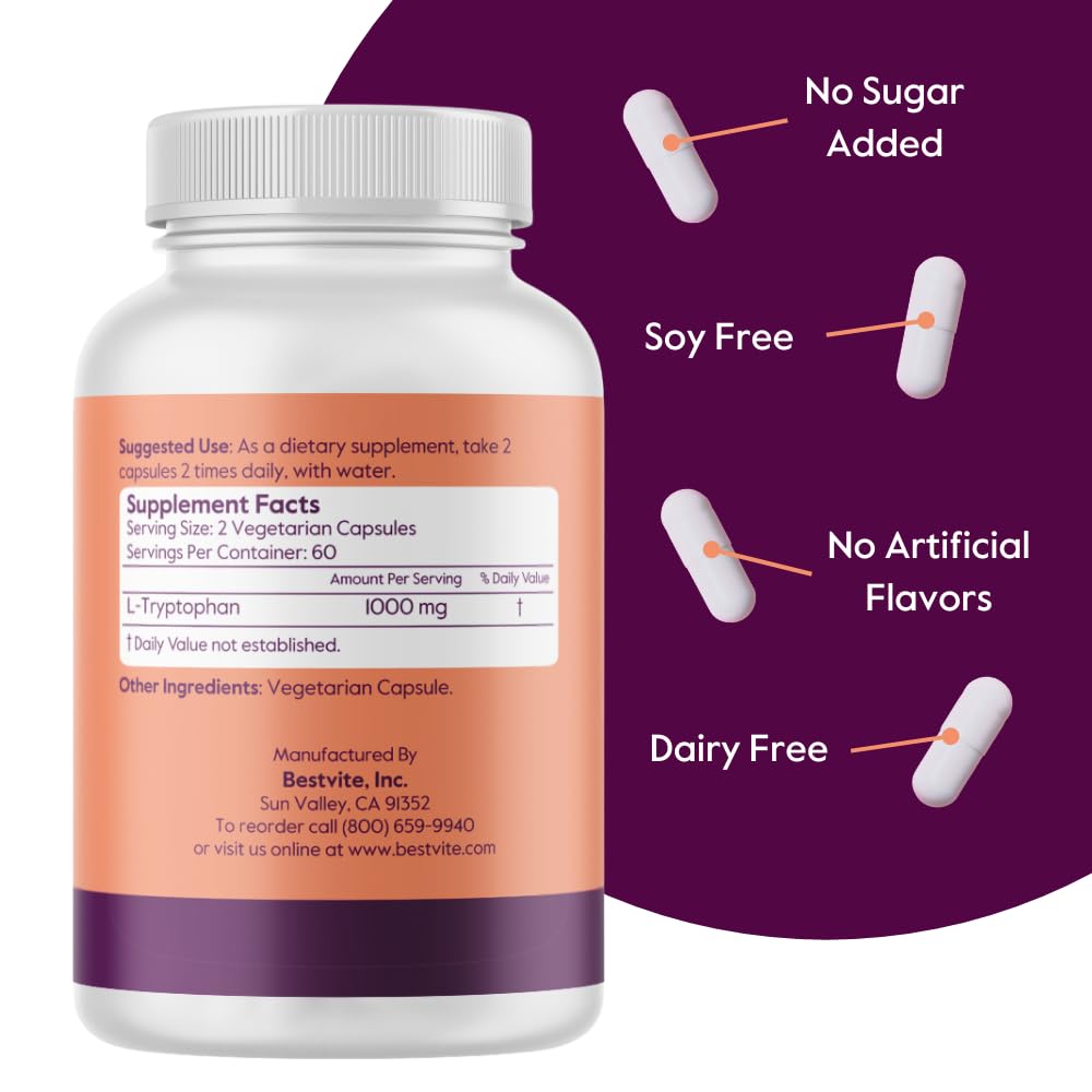 vegan L-Tryptophan supplement benefits