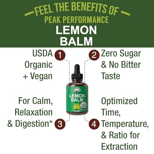 vegan lemon balm liquid drops