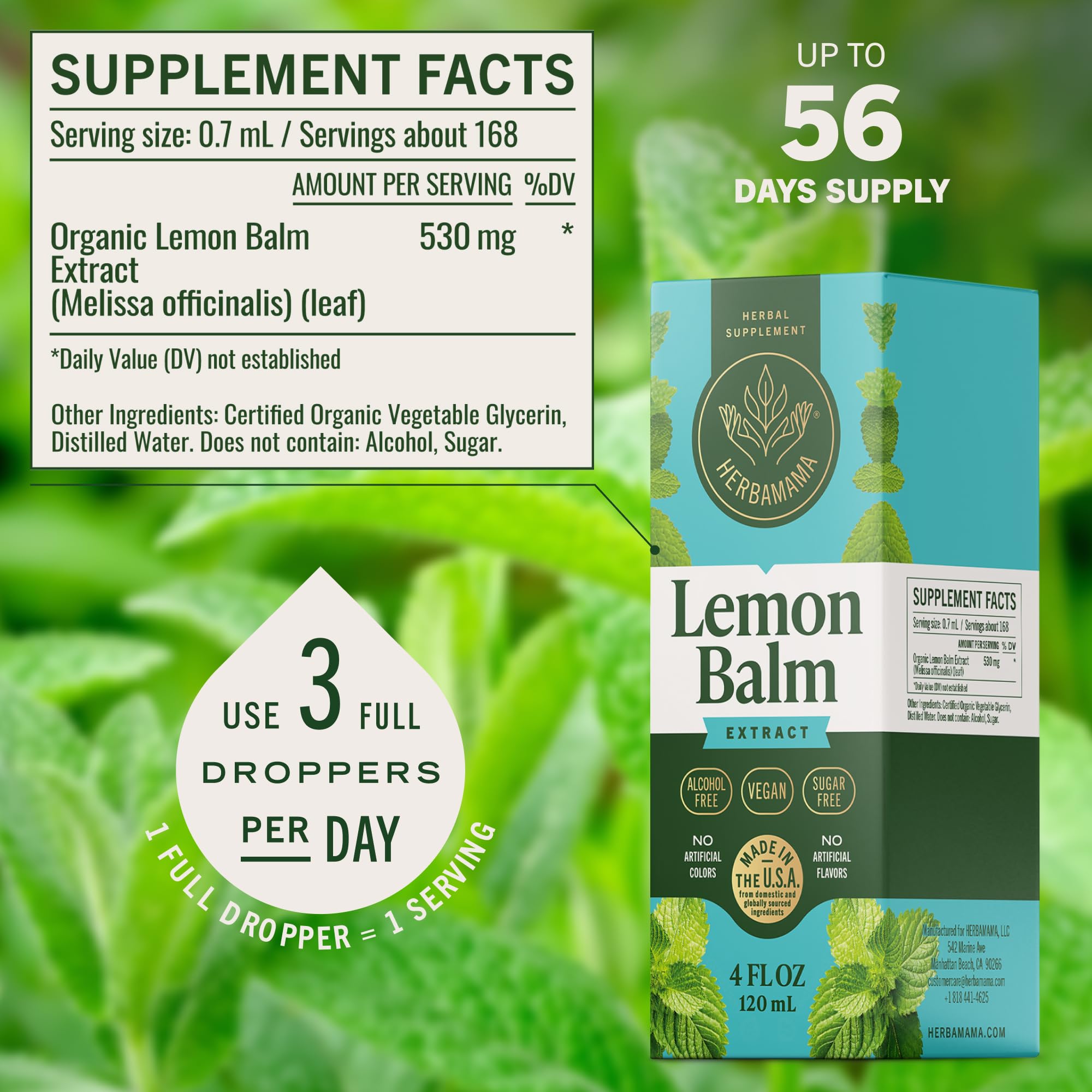 vegan lemon balm tincture for wellness