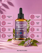 Vegan licorice root liquid supplement